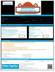 Mather Giving pledge form with payroll deduction schedule - Mather Hospital